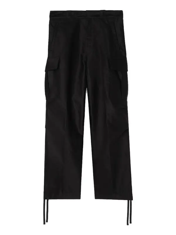 Burberry Cotton Sateen Cargo Trousers - Black