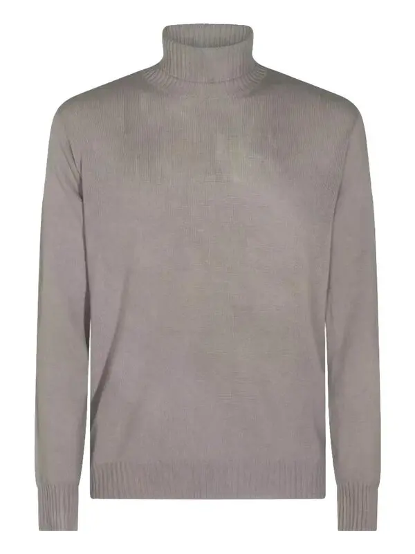 04651 / A TRIP IN A BAG Fine Knit Roll Neck Sweater - Grey
