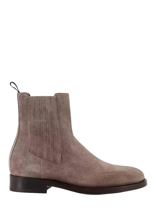 Brunello Cucinelli Suede Chelsea Boots - Neutrals
