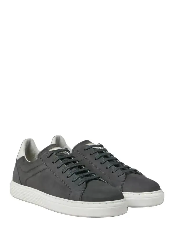 Brunello Cucinelli Leather Sneakers - Grey