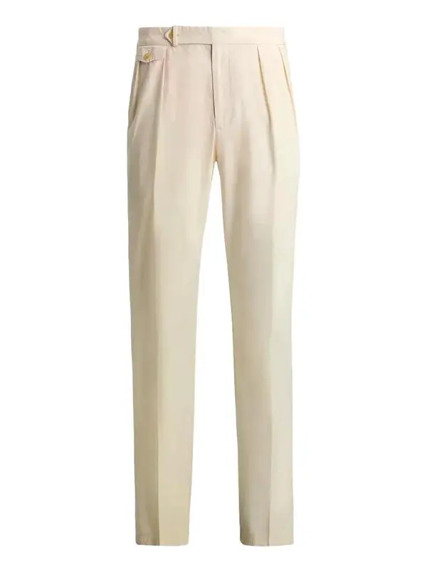 Polo Ralph Lauren Double-pleated Cotton Trousers - Neutrals