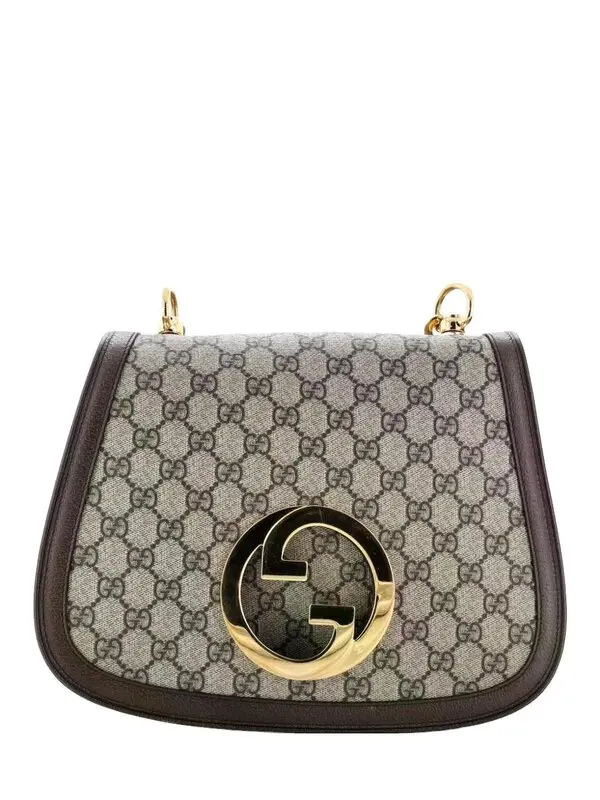 Gucci Blondie Nm Top Handle Bag Gg Coated Canvas Medium Satchel - Brown