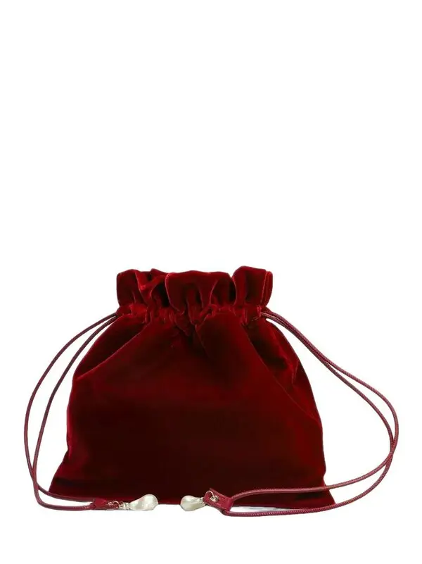 ALEVI MILANO Velvet Drawstring Pouch - Red