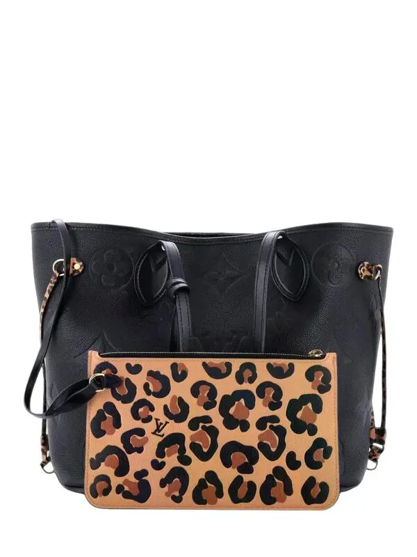 LOUIS VUITTON Neverfull Mm Wild At Heart Monogram Empreinte Giant Tote Bag - Black