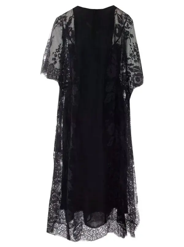 Zimmermann Valiant Lace Tunic Midi Dress - Black