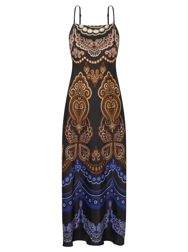 Farm Rio Nicole Paisley Jersey Maxi Dress - Multi