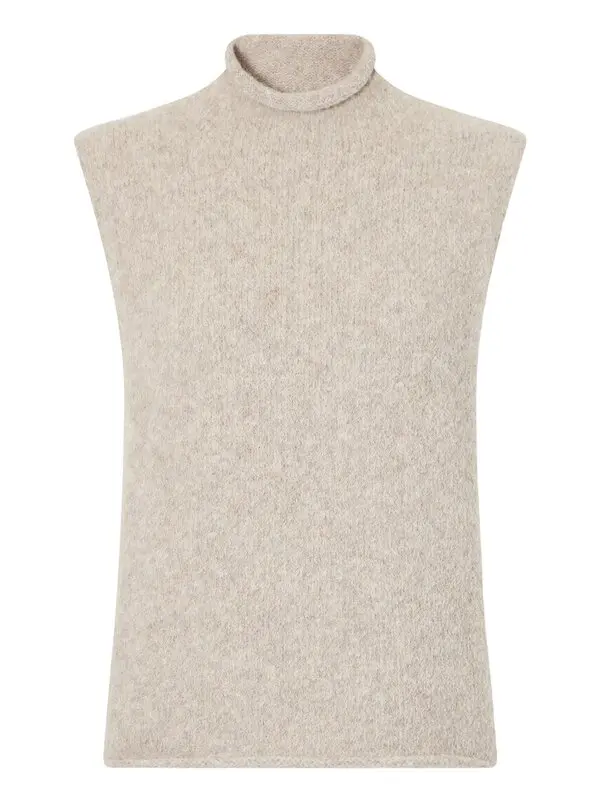 LAUREN MANOOGIAN Alpaca-blend Turtleneck Tank - Gray