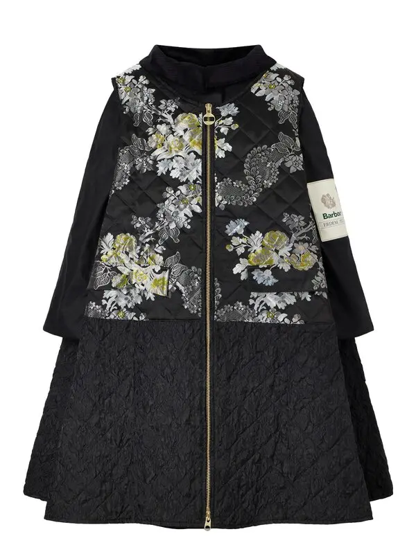 Erdem X Barbour Patchwork Floral Jacquard Coat - Black