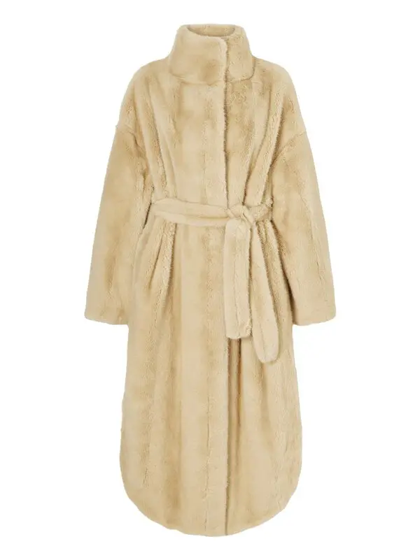 THE FRANKIE SHOP Ravello Plush Coat - Neutrals
