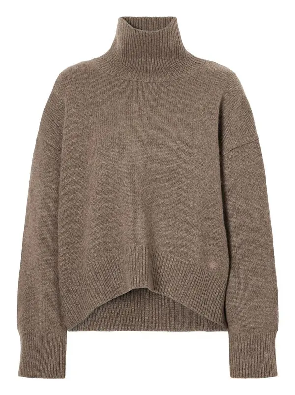 Loulou De Saison Jonah Cropped Cashmere Turtleneck Sweater - Brown