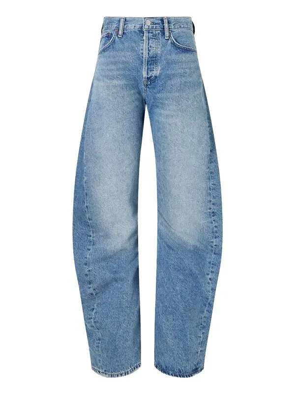 AGOLDE Spiral Mid-rise Wide-leg Jeans - Blue