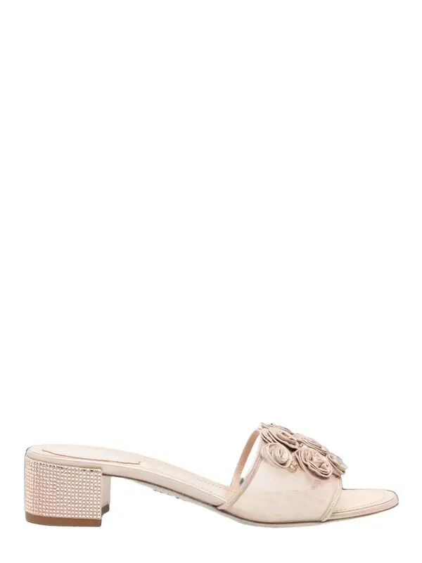 Rene Caovilla 40mm Rosalia Sandals - Neutrals