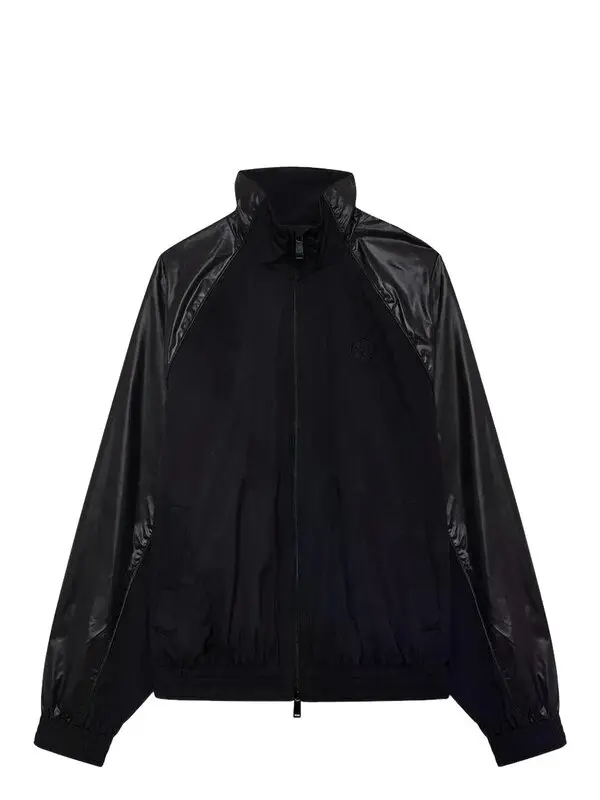 ANINE BING Reza Jacket With Contrasting Coated Sleeves - Black