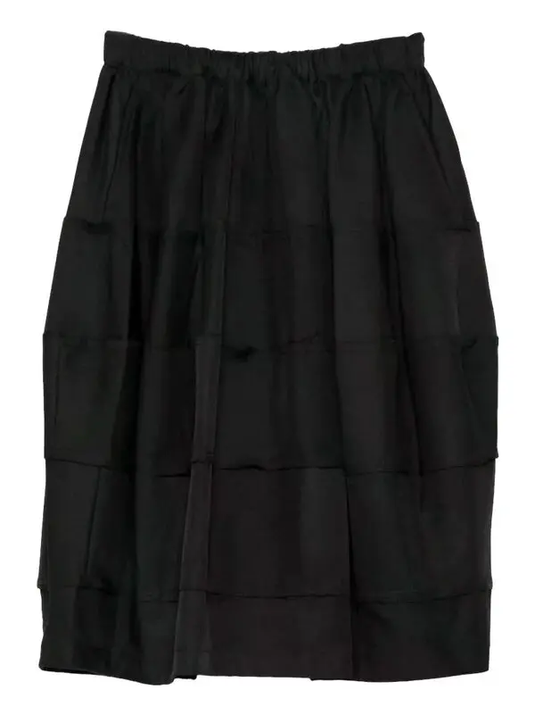 Comme Des Garçons Layered Raw-edge Skirt - Black