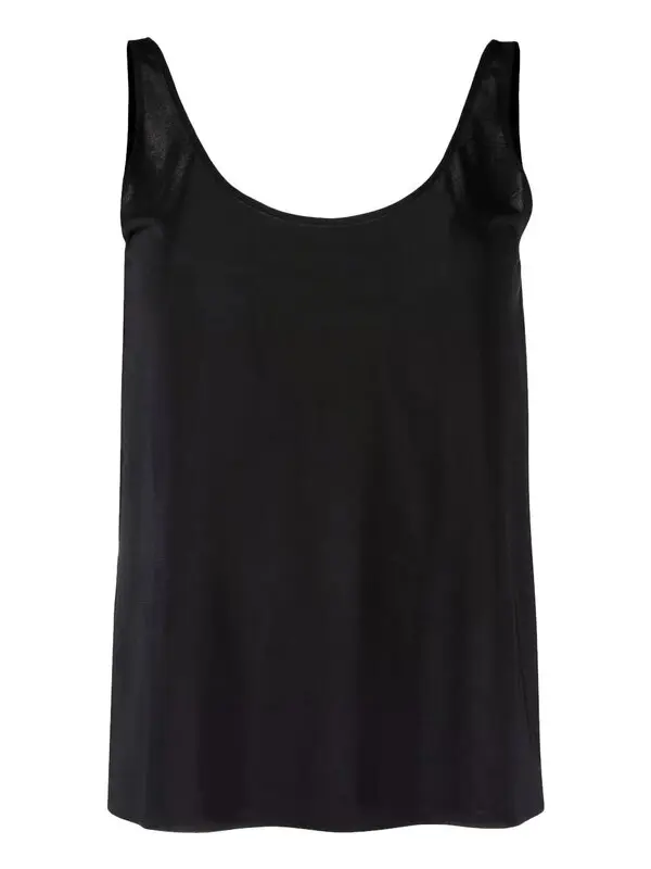 ERES Lace-trim Relaxed Tank Top - Black