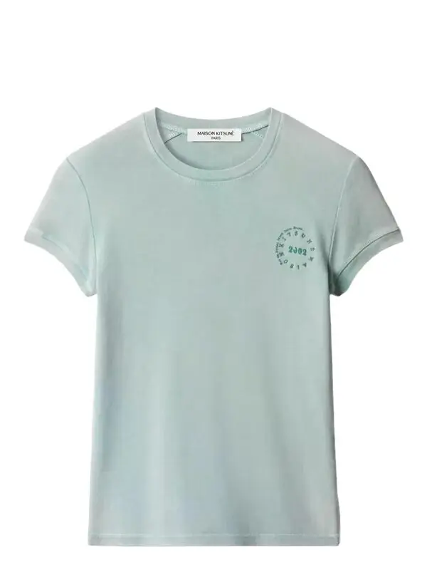 Maison Kitsuné Circle Stamp Logo T-shirt - Blue