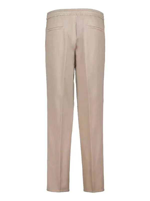 Brunello Cucinelli Pleated Cotton Trousers - Neutrals