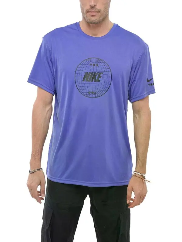 Nike Dri-fit Logo-print T-shirt - Purple