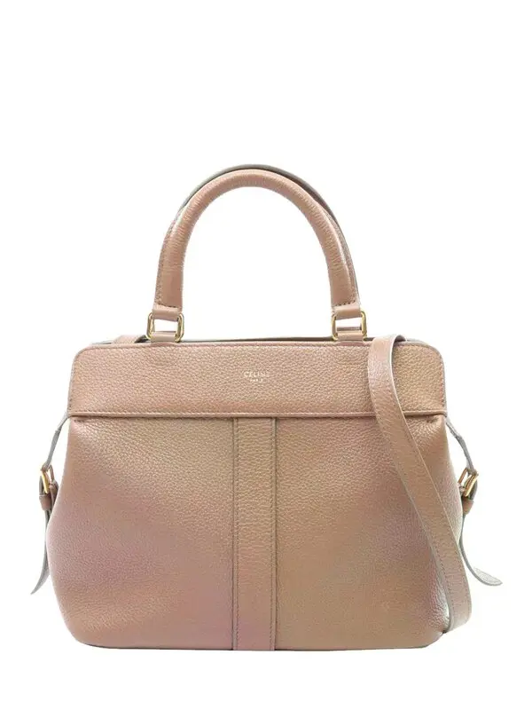 Celine Small Cabas De France Leather Satchel - Brown