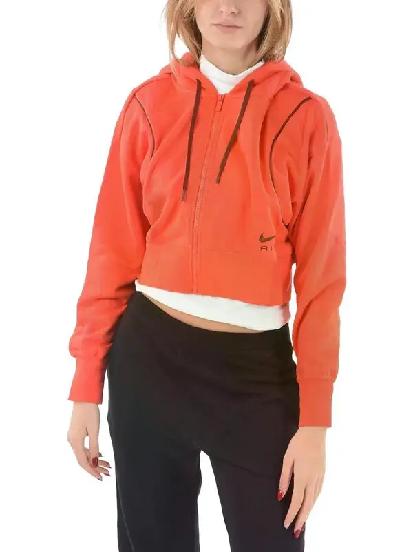 Nike Cropped Zip-up Hoodie - Orange