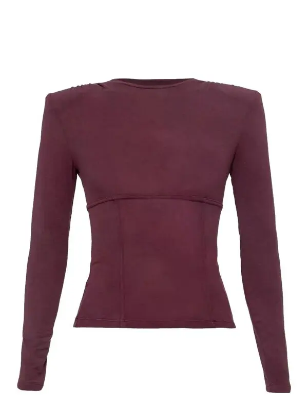 NISSA Tencel™ And Wool Blend Long Sleeve Top - Purple