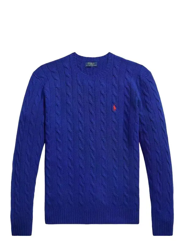 Polo Ralph Lauren Cable-knit Wool-cashmere Jumper - Blue