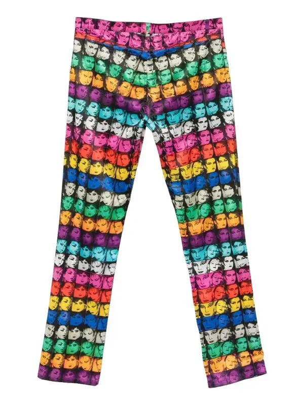Jeremy Scott Graphic Print Straight Leg Trousers - Red