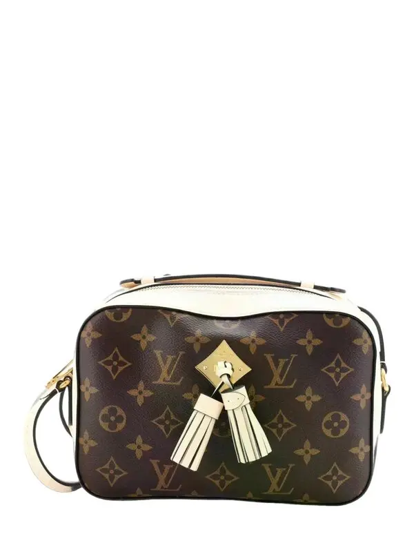 LOUIS VUITTON Monogram Canvas Saintonge Handbag With Leather Trim - Neutrals