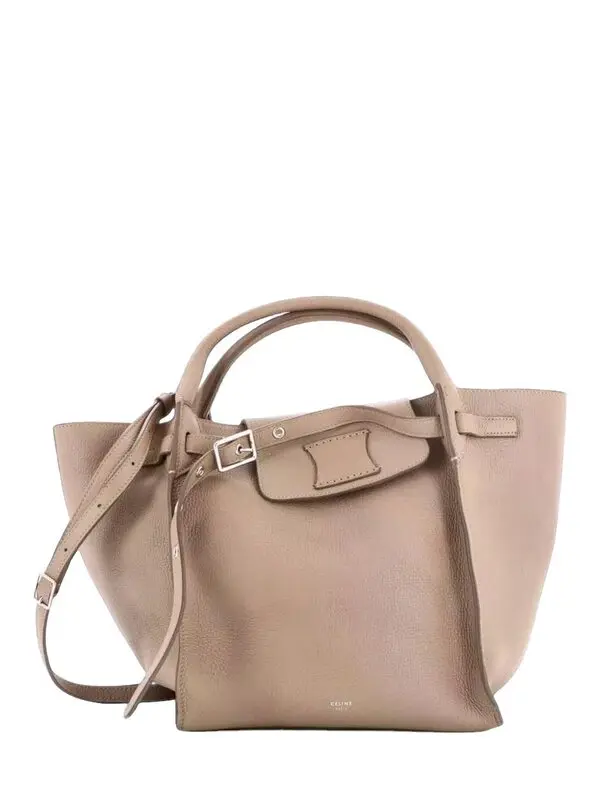 Celine Grained Calfskin Small Satchel Bag - Neutrals