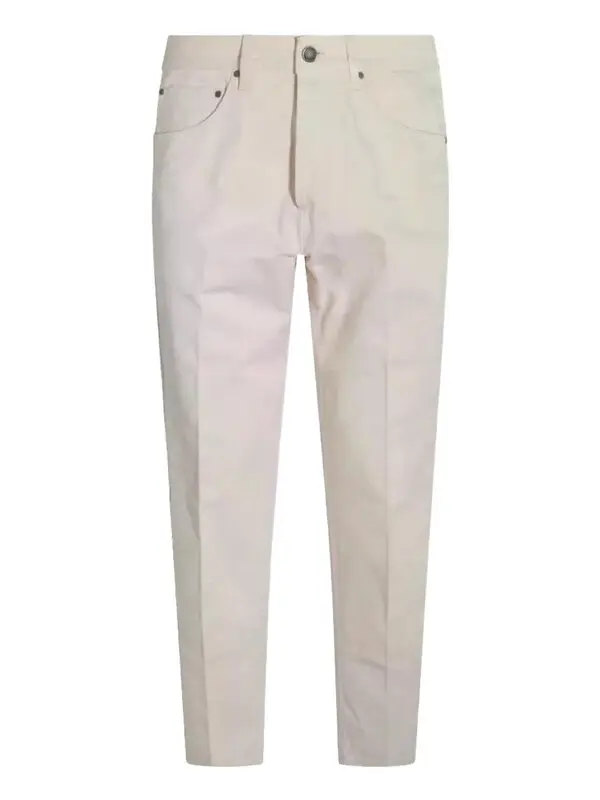 LARDINI Pleated Washed-denim Jeans - Neutrals