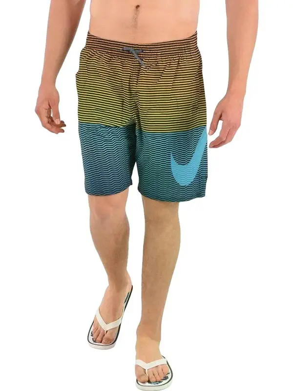Nike Striped Swim Shorts - Blue