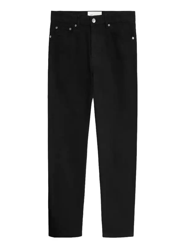 AMI Paris Tapered-fit Cotton Jeans - Black
