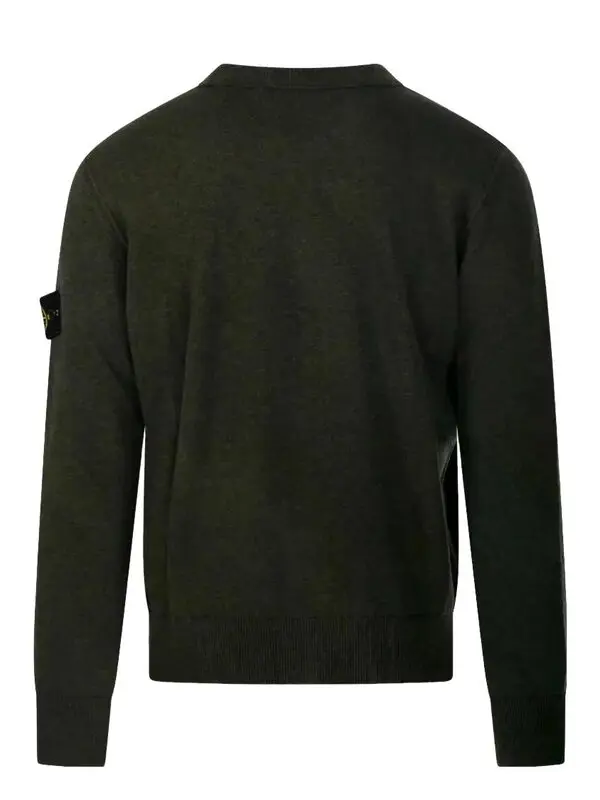 Stone Island Rws Geelong Wool Crew Neck Sweater - Green