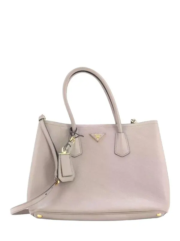 Prada Saffiano Leather Tote Bag - Grey
