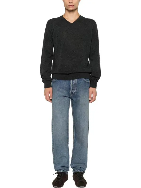 THE ROW Thamm V-neck Sweater - Grey
