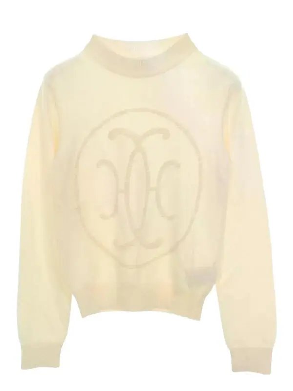 Hermès 2010s Cashmere H Lift Crew Neck Sweater - Yellow