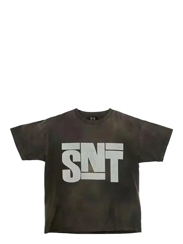 SAINT MXXXXXX Logo-print Cotton T-shirt - Black