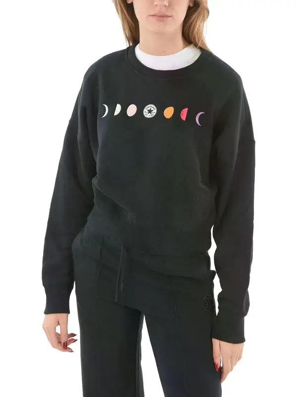 CONVERSE Embroidered Sweatshirt - Black