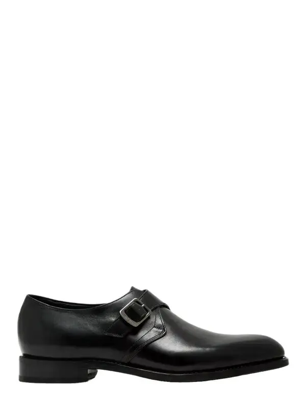 FERRAGAMO Sullivan Buckle-fastening Monk Shoes - Black