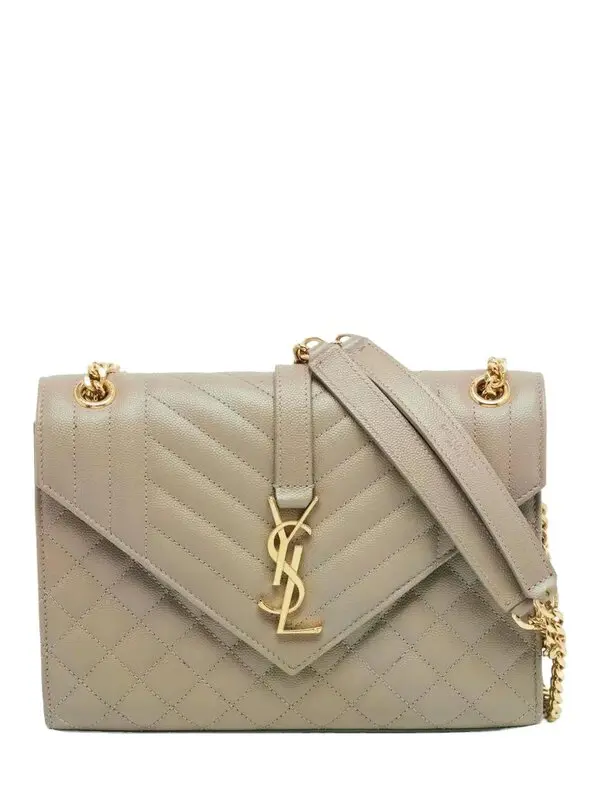 Saint Laurent 2019 Medium Envelope Shoulder Bag - Neutrals