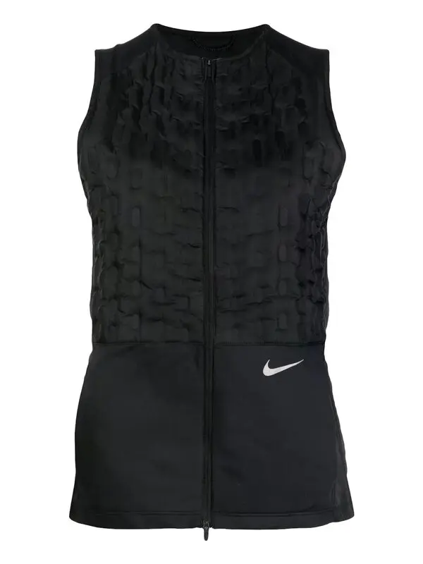 Nike Sleeveless Logo-print Jacket - Black