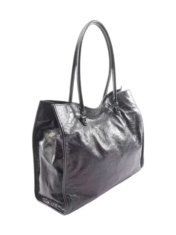 Balenciaga Leather Textured Tote Bag - Black