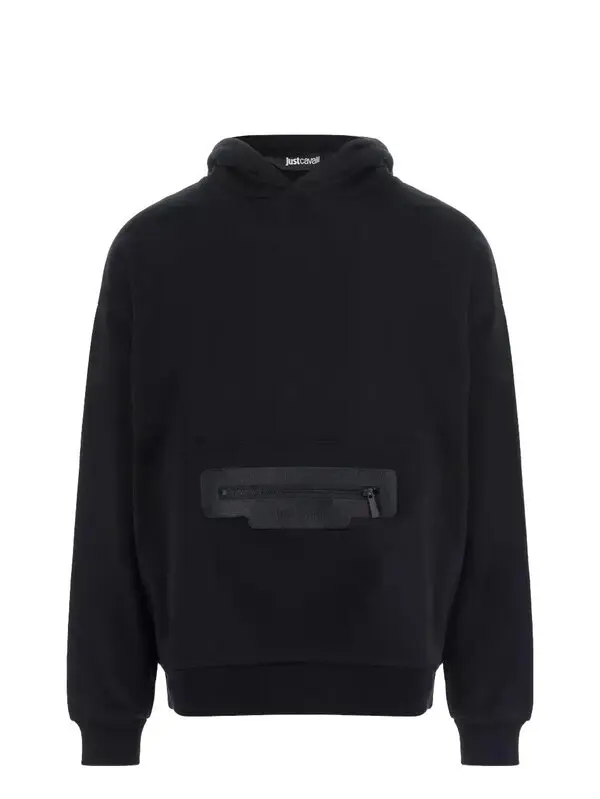 Just Cavalli Zip-pocket Hoodie - Black