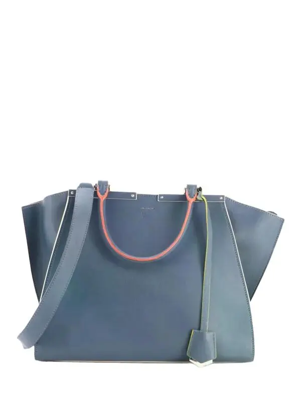 Fendi 3 Jours Leather Satchel - Blue