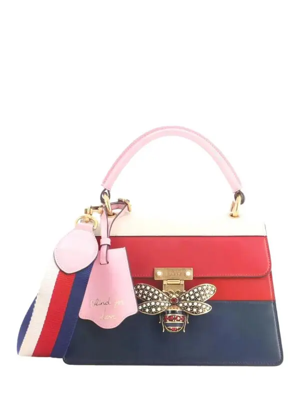 Gucci Queen Margaret Top Handle Bag, Colorblock Leather Small Satchel - Multicolour
