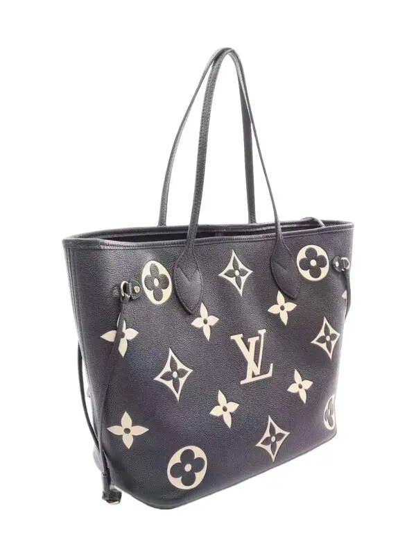LOUIS VUITTON Monogram Empreinte Neverfull Mm Tote Bag - Black
