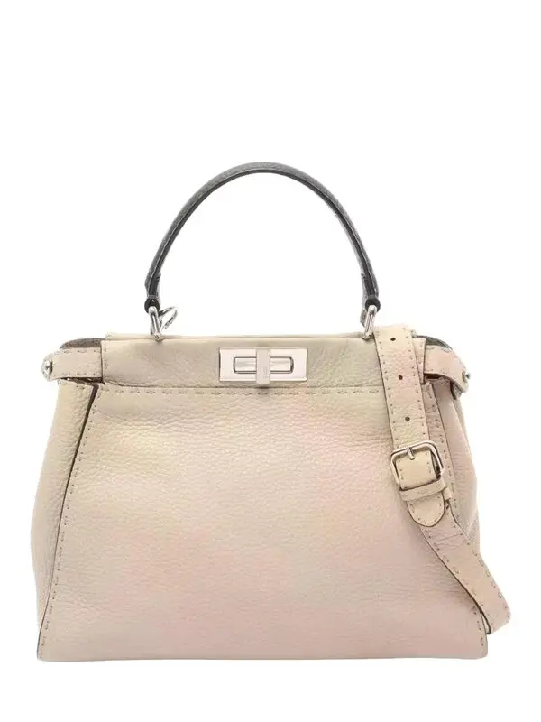 Fendi Selleria Peekaboo Iconic Satchel - Neutrals
