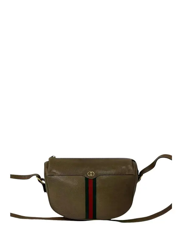 Gucci 20th Century Calfskin Web Crossbody Bag - Brown