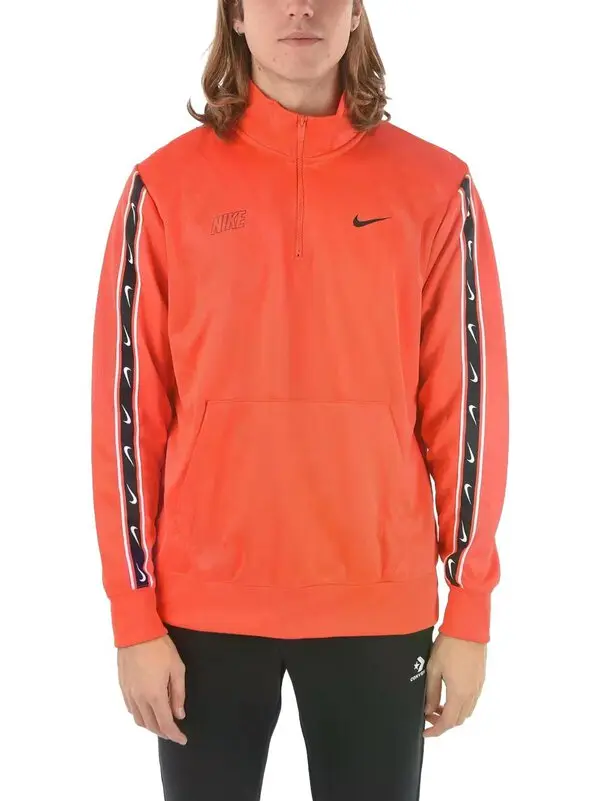 Nike Logo-print Half-zip Sweatshirt - Red