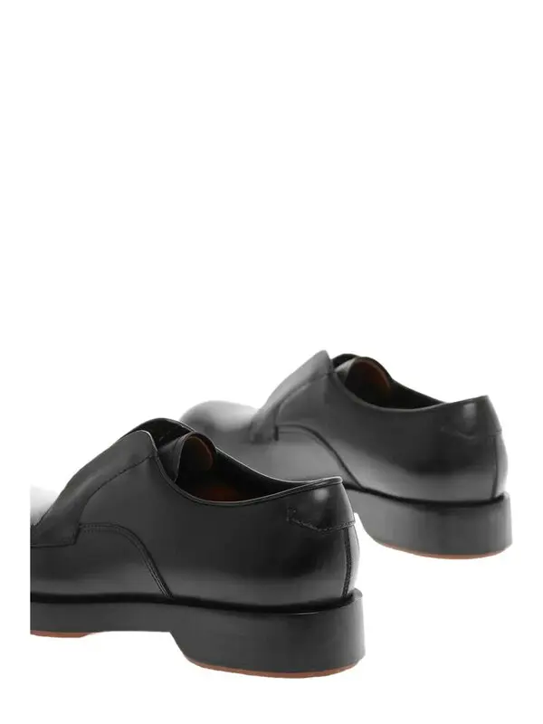 Zegna Derby Shoes With Elasticated Inserts - Black